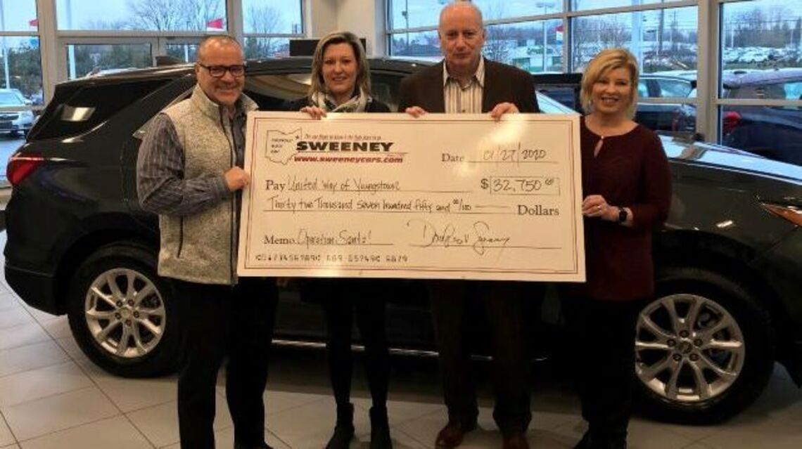 Sweeney wraps up Operation Santa with $32,750 gift to United Way ...